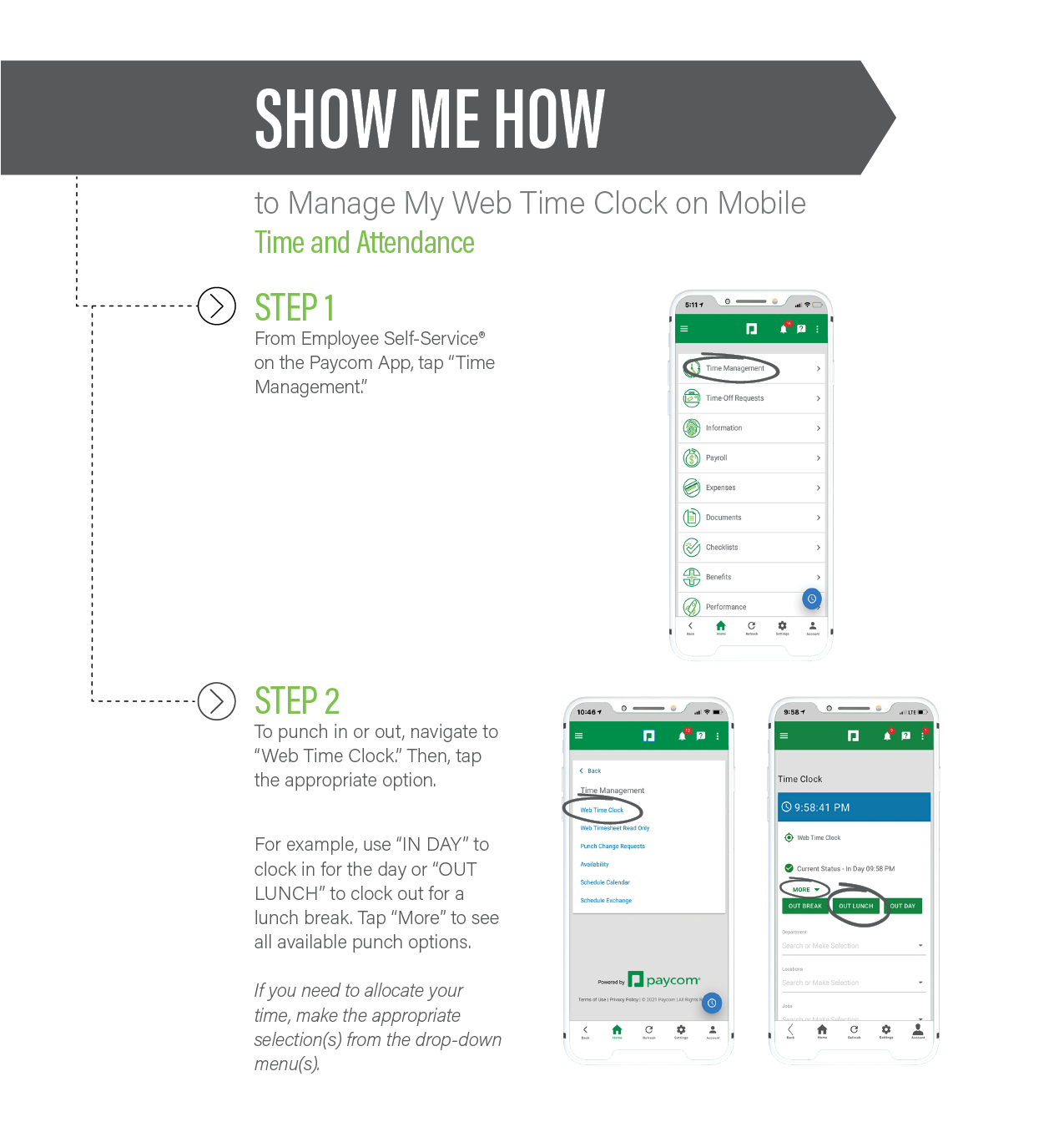 PAYCOM: How to Manage The Web Time Clock - December
