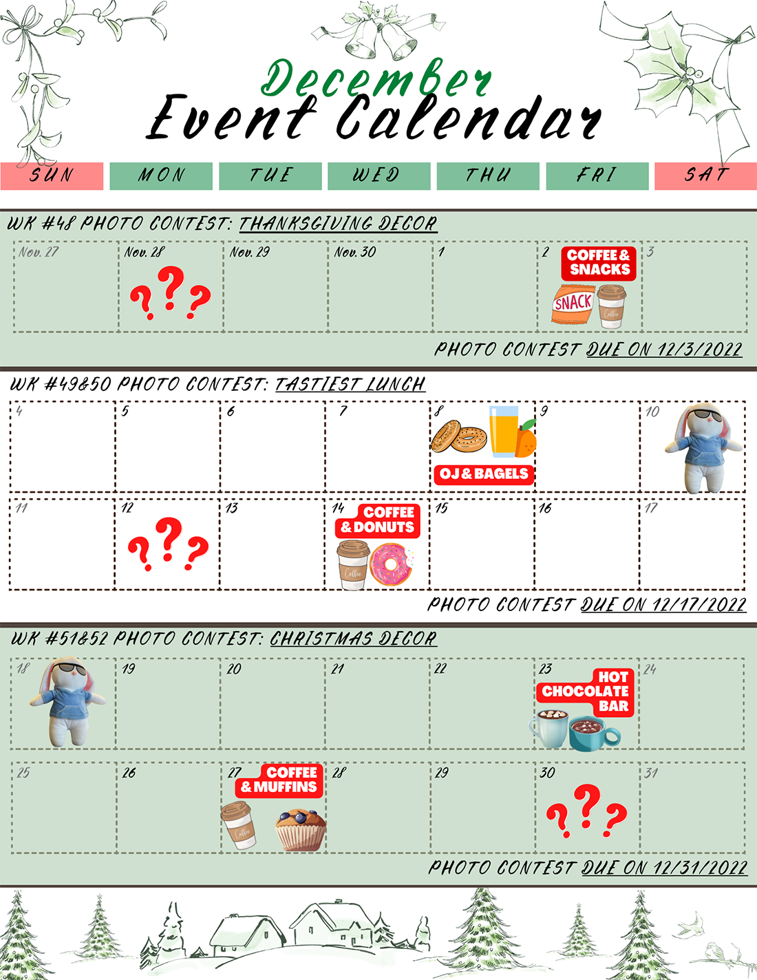 DECEMBER EVENTS CALENDAR AT STYX! - December 4, 2022